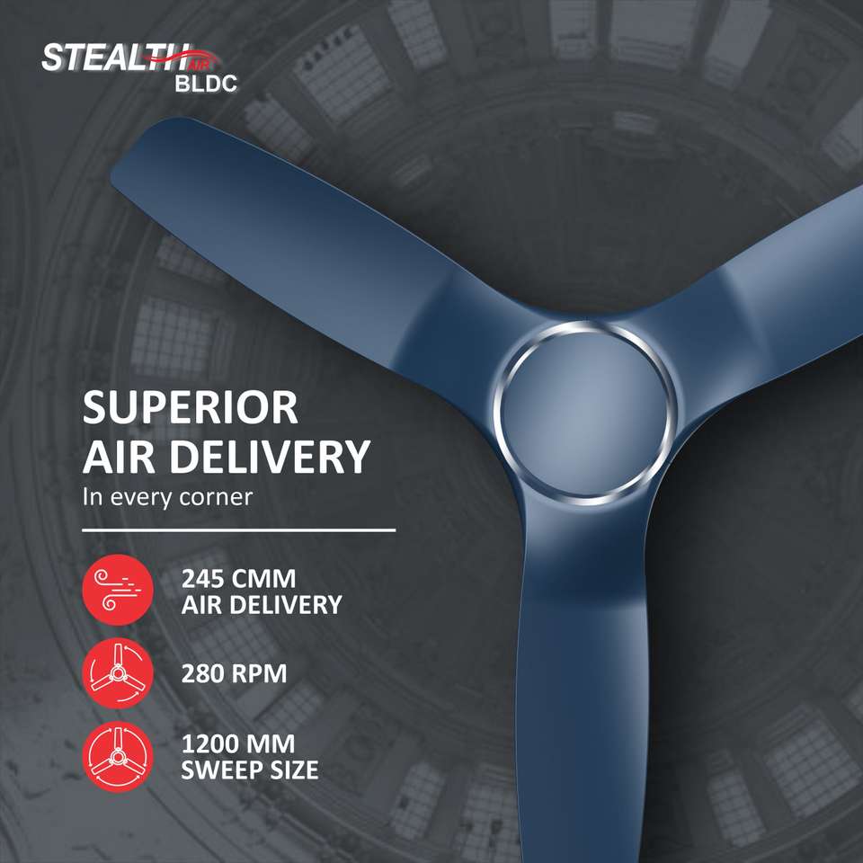 HAVELLS Stealth Air|Remote Controlled|Memory Backup|Low Noise|Upto 55% ...