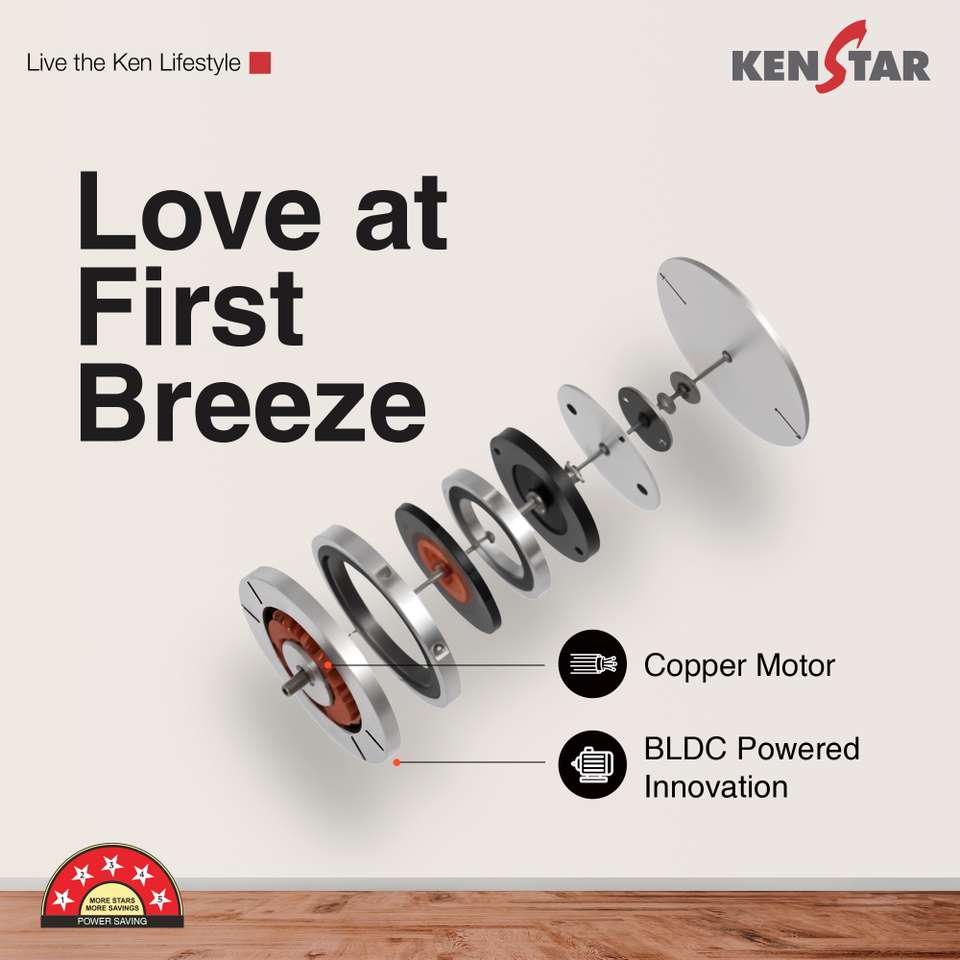 Kenstar Snow breeze with 2 Year Warranty BLDC Motor with Remote 1200 mm ...