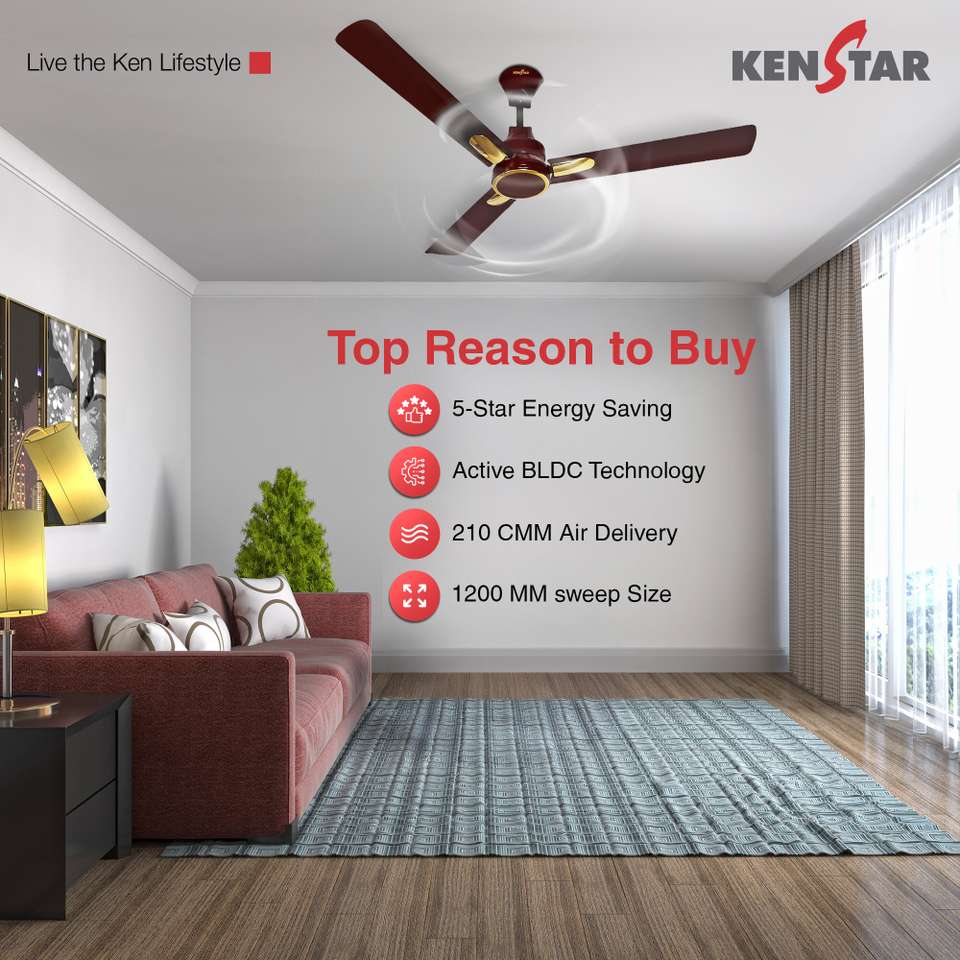 Kenstar Snow breeze with 2 Year Warranty BLDC Motor with Remote 1200 mm ...