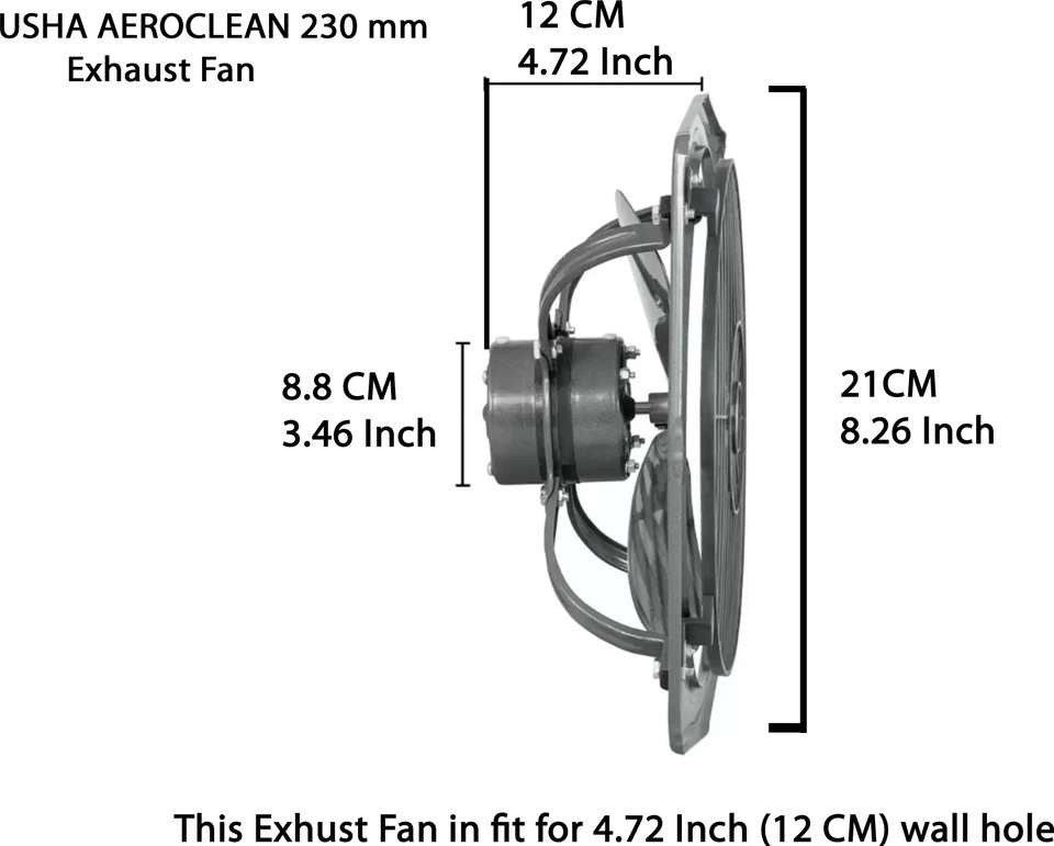 USHA 151012661 with 1 Year Warranty 230 mm Exhaust Fan Price in India ...
