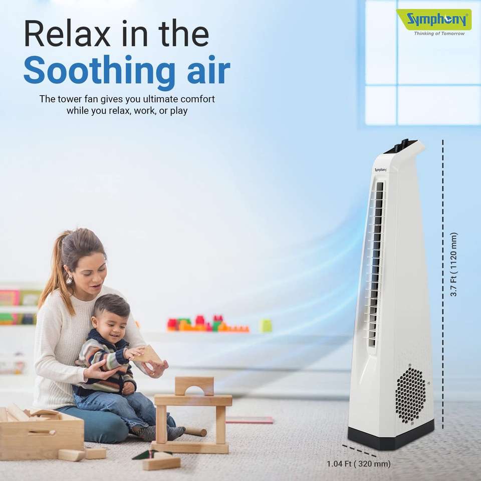 Symphony Surround Bladeless with 1 Year Warranty Ultra High Speed Tower ...