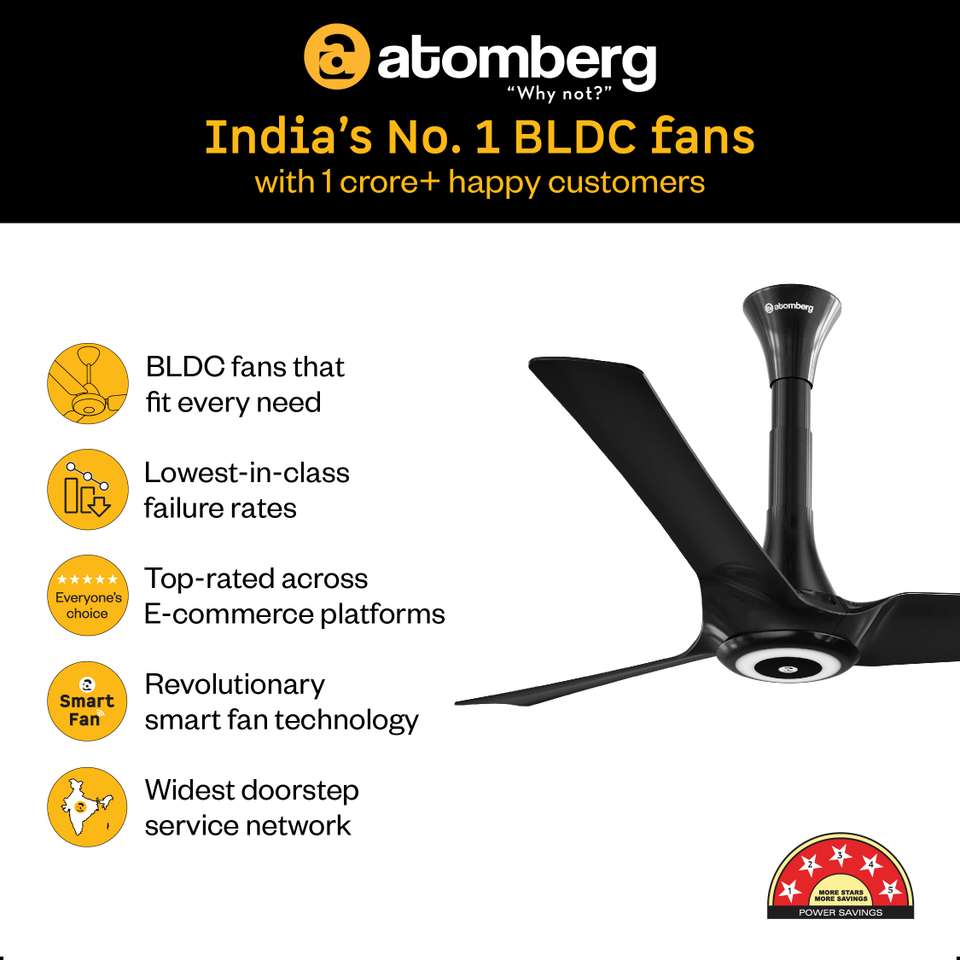 Atomberg Aris Starlight Smart, Advance Air+ Technology, Award Winning ...
