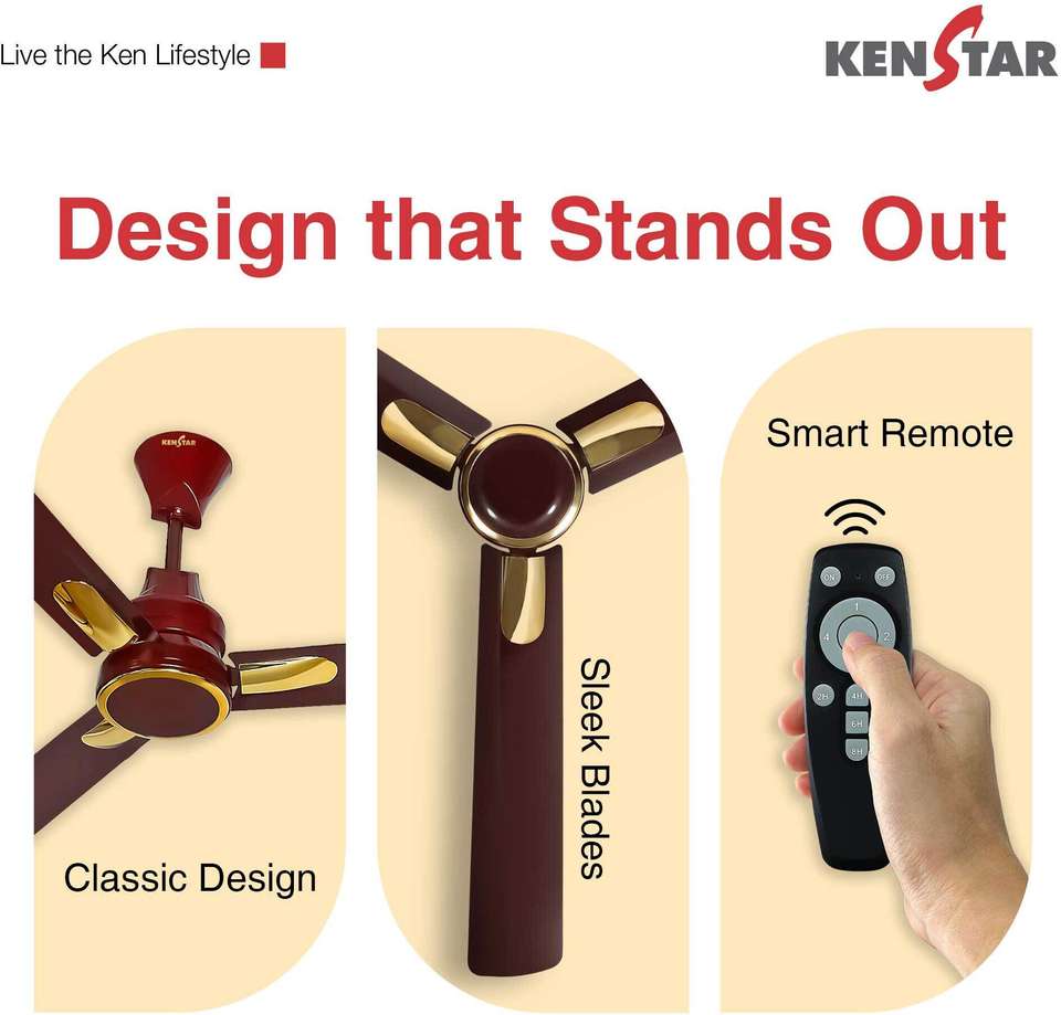 Kenstar Snow breeze with 2 Year Warranty BLDC Motor with Remote 1200 mm ...