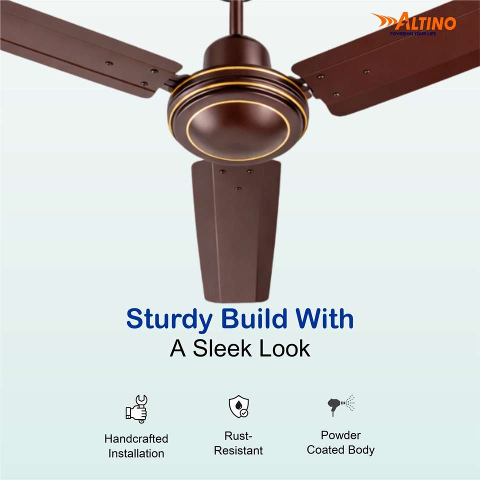 ALTINO TEZZZ Glossy Brown-13 with 2 Year Warranty 1200 mm Ceiling Fan ...