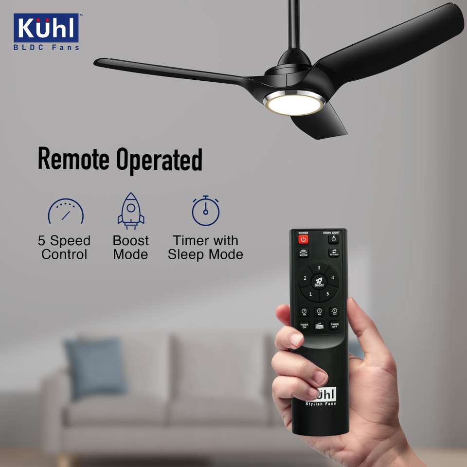 KUHL Meridian M1 Power Saving BLDC Ceiling Fan|High AirFlow|Down Light ...