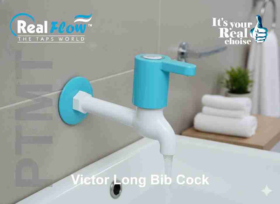 REALFLOW by REAL FLOW LONG BibCock Tap PTMT Heavy Plastic Faucet With ...