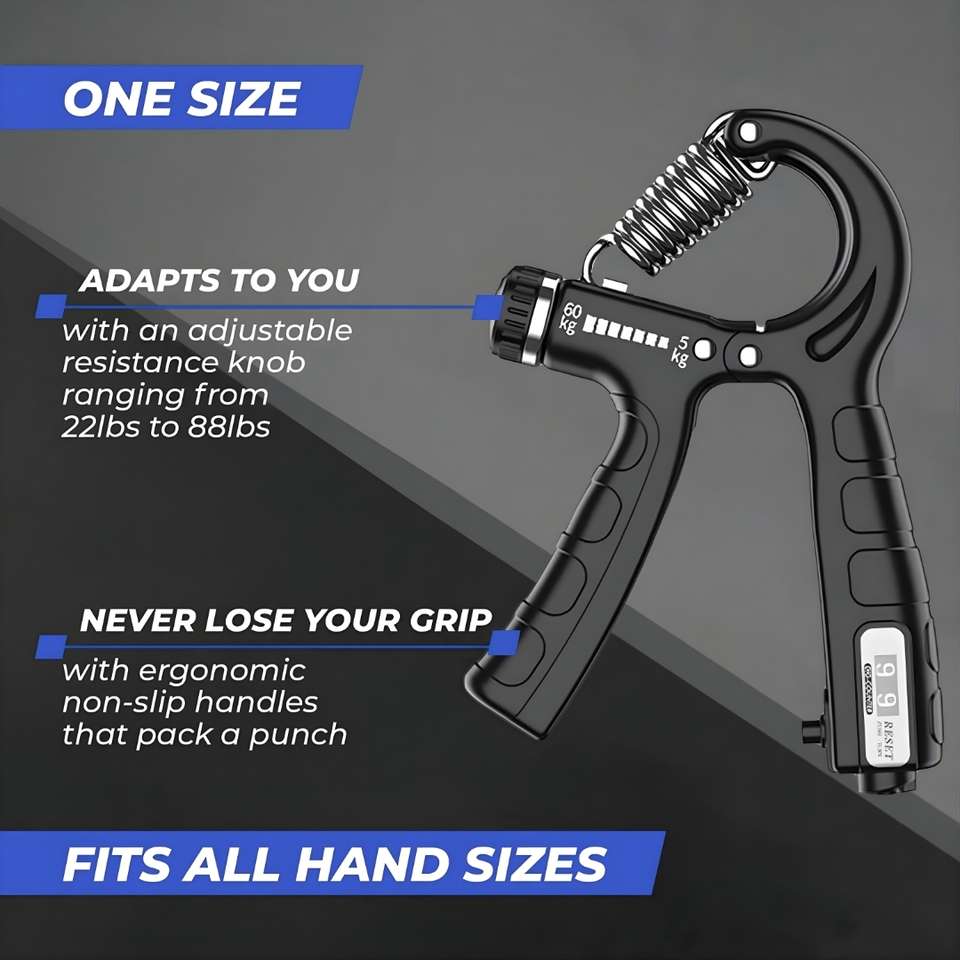 CANWELL Hand Strengthener with Counter, Adjustable Hand Gripper Finger ...