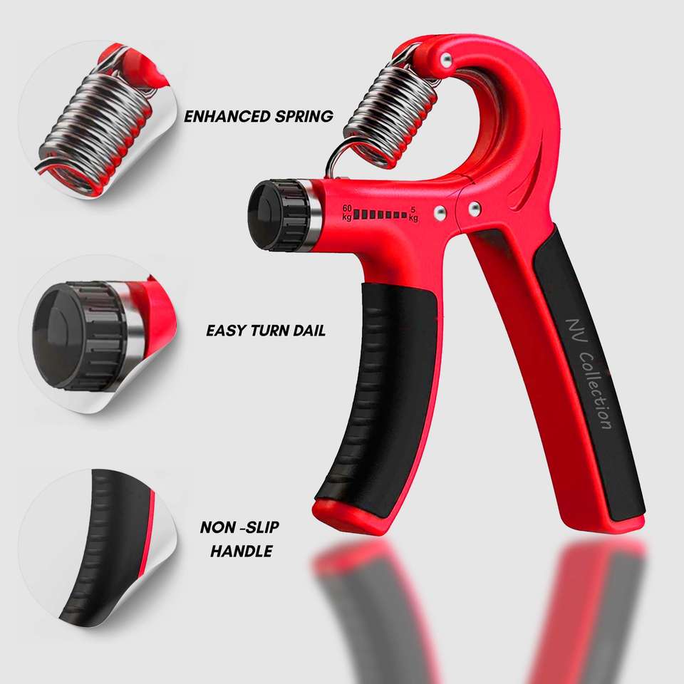 NV COLLECTION Plastic Grip Strength Tool – Finger Adjustable Hand Grip ...