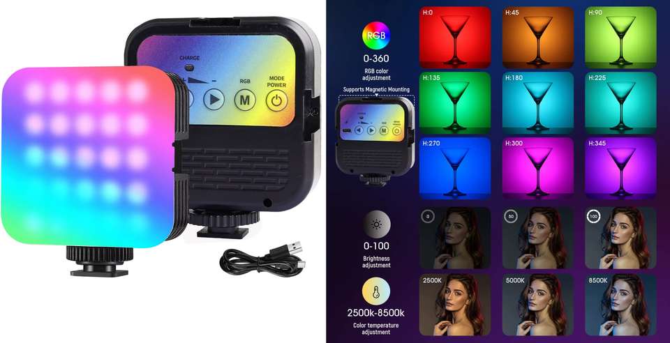 QUALX RGB LED Pocket Video Light with Clip Flash - QUALX : Flipkart.com