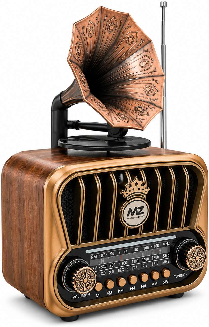 Audioland Retro Bluetooth Speaker with FM Radio, USB Music Player ...