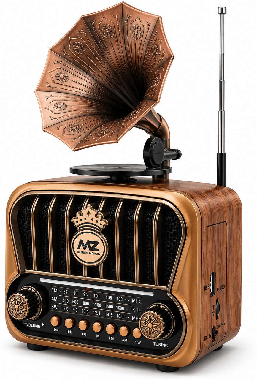 Audioland Retro Bluetooth Speaker with FM Radio, USB Music Player ...