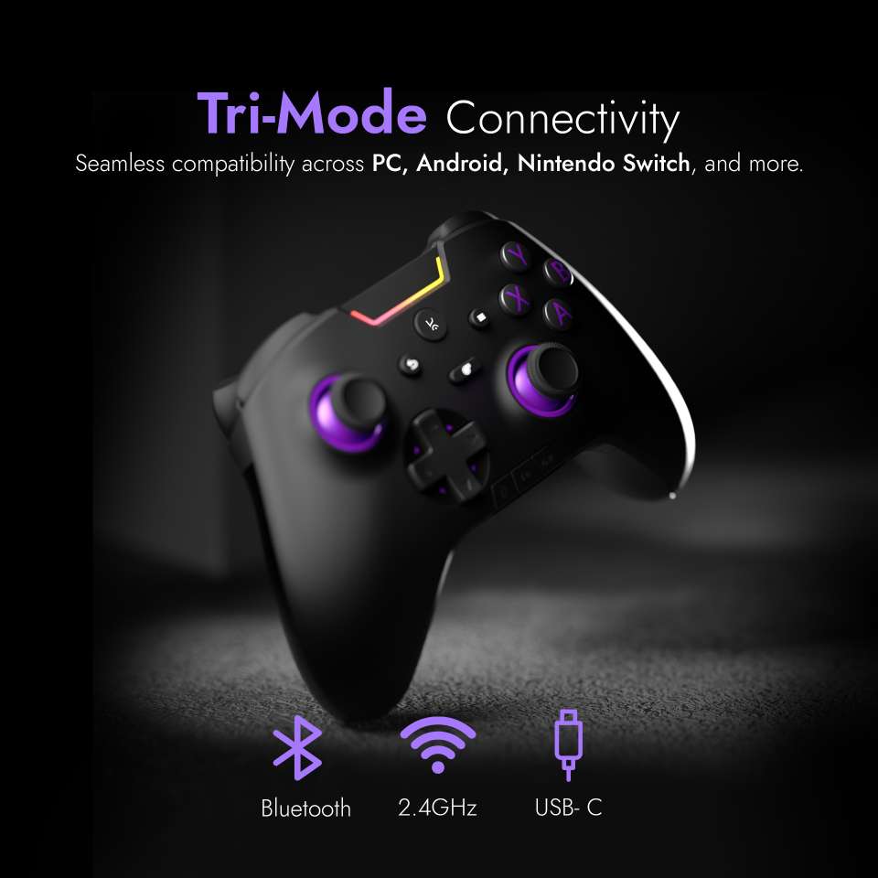 Kreo Surge XB Wireless Gaming Controller with Hall Effect, Turbo Mode ...