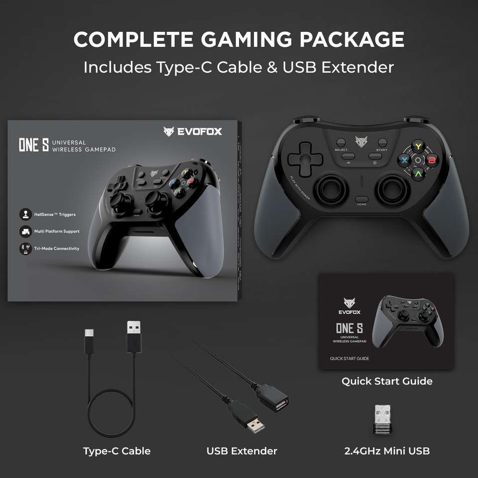 EVOFOX One S Universal 3-Mode Wireless & Wired Gamepad - EVOFOX ...