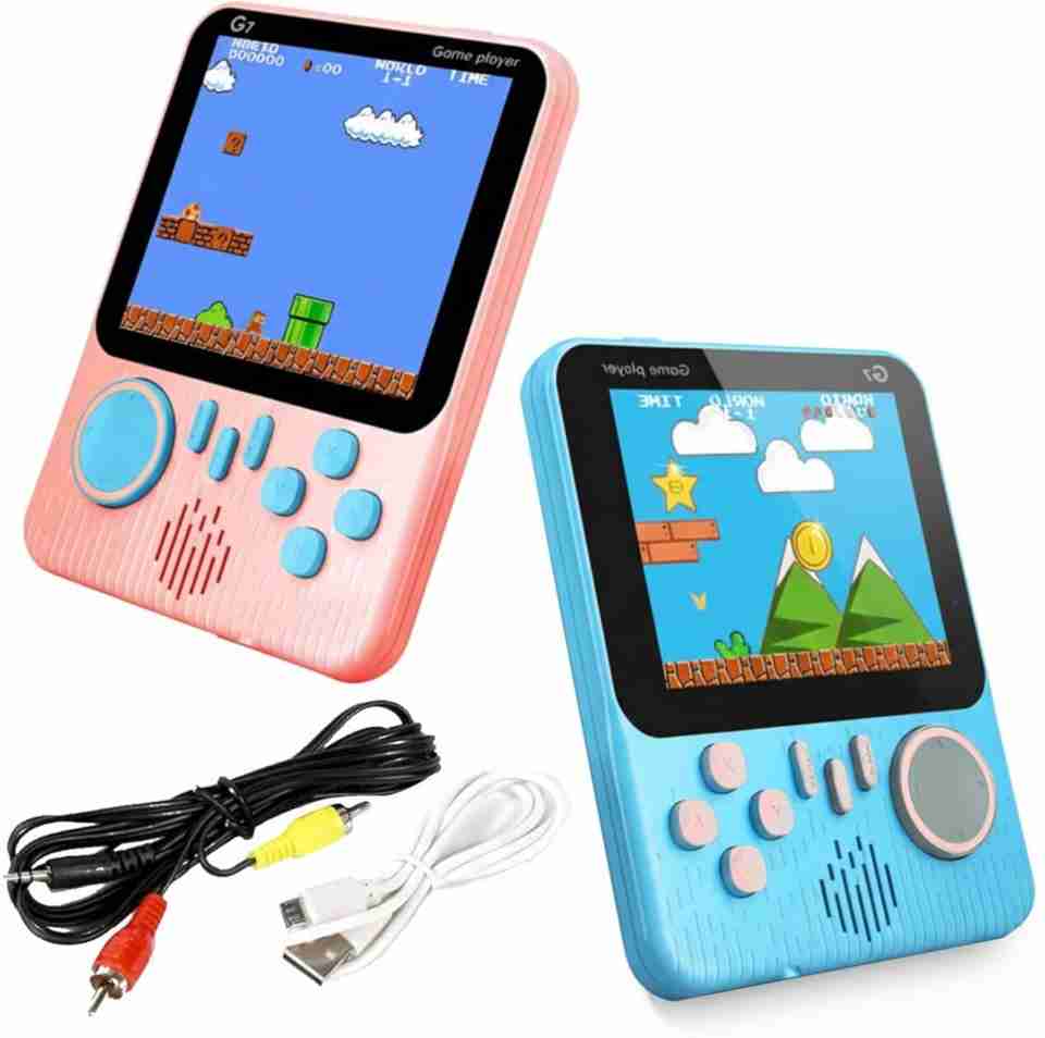 RUSHITA G7 Mini Explorer Retro Handheld Game Console 3.5 Inch Screen 8 ...
