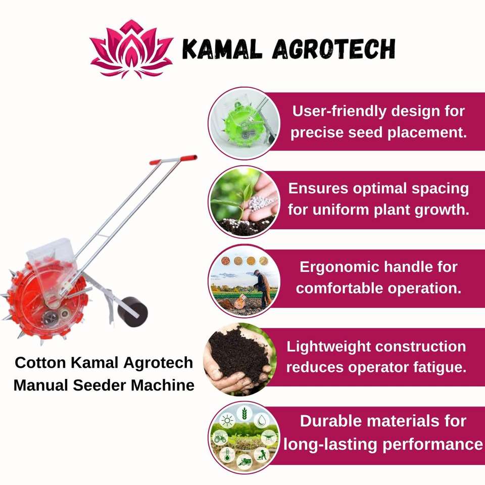 Kamal Agrotech Cotton Manual Seeder Machine Cum Dibbler/Hand Operated ...