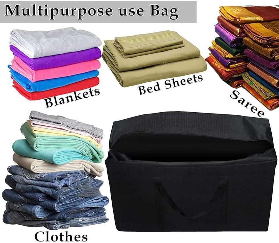 Finchclub Multipurpose Non-Woven Foldable Storage Bag with Zipper for ...