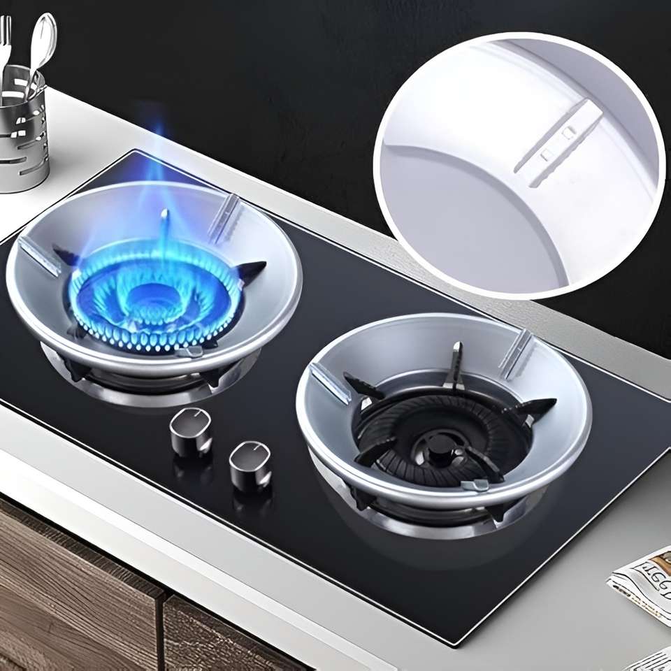 SYARA Gas Saver Burner Stand, Windproof Energy Saving Jali Ring Fire ...