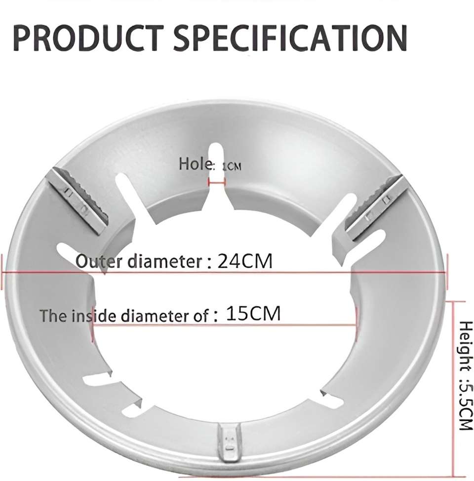 SYARA Gas Saver Burner Stand, Windproof Energy Saving Jali Ring Fire ...