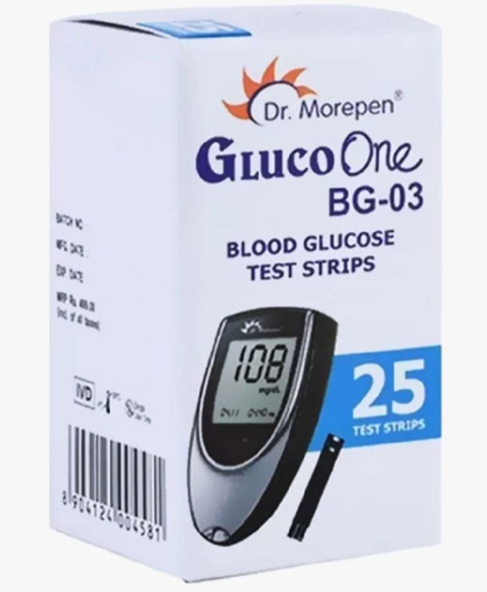 Dr. Morepen BG-03 50 + 25 75 Glucometer Strips Price in India - Buy Dr ...