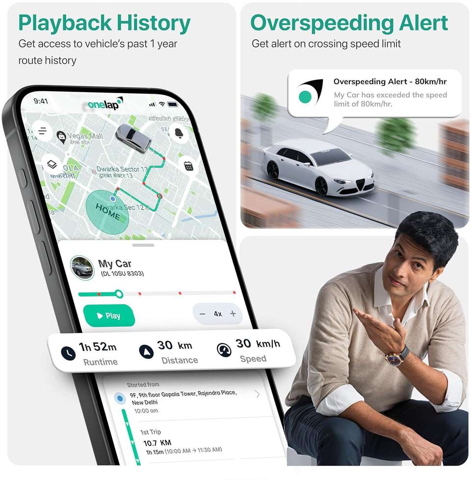 onelap GO Wireless GPS Tracker for Car GPS Device Price in India - Buy ...
