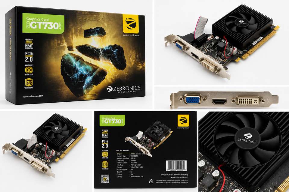 AARVEX GT 730 4GB GDDR3 GPU DDR3 4 GB NVIDIA Chipset 64 bit 1800 MHz ...