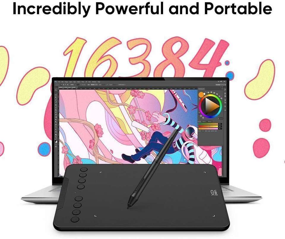 XP Pen Deco Mini7 V2 7 x 4.37 inch Graphics Tablet Connectivity - USB ...