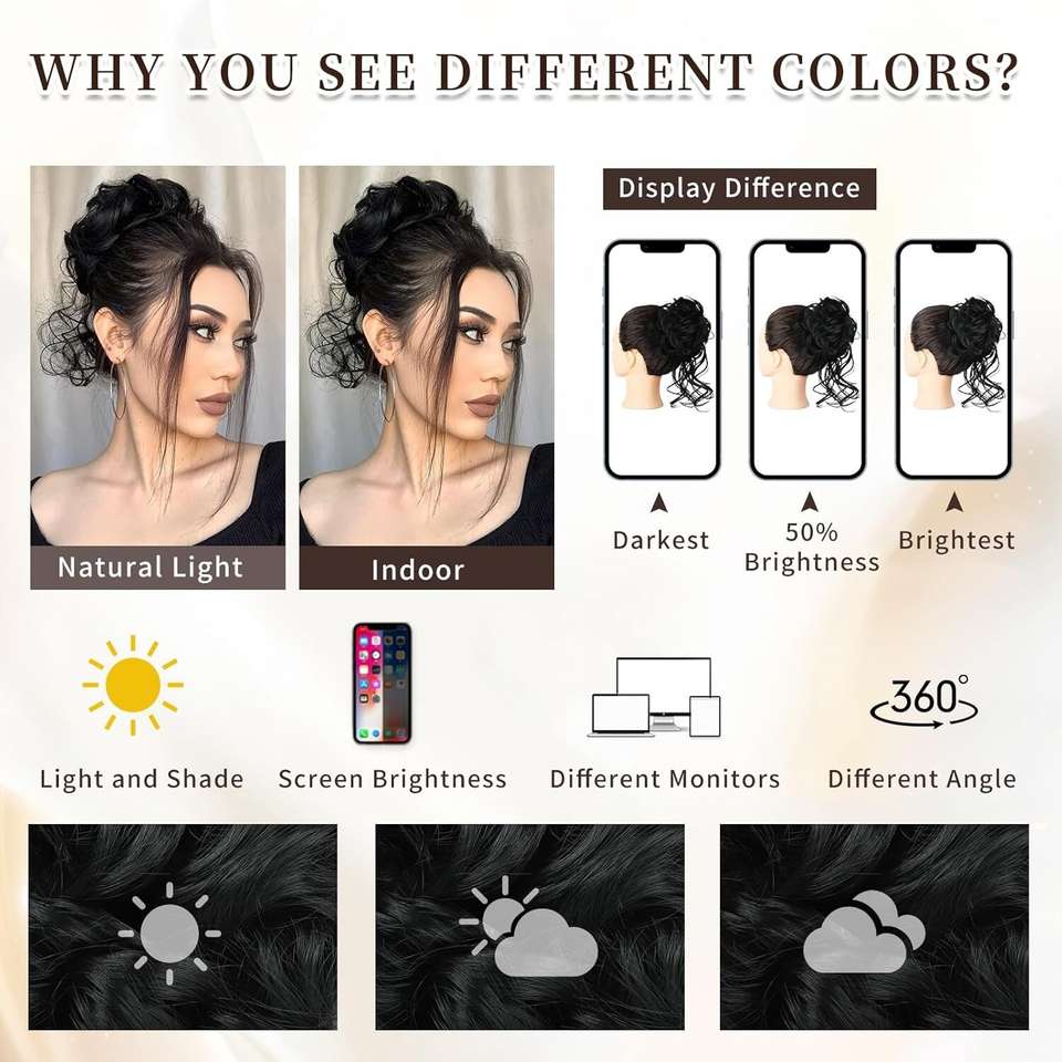 DELUXE HAIR 1 PCS Messy Bun Piece, Ponytail pieces Hair Extension Price ...