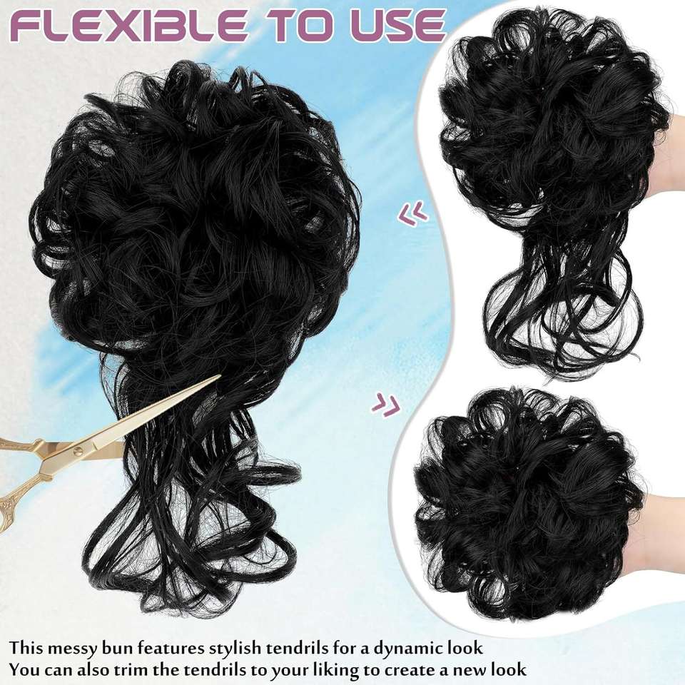 DELUXE HAIR 1 PCS Messy Bun Piece, Ponytail pieces Hair Extension Price ...