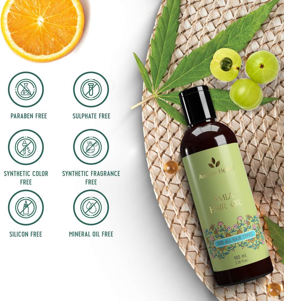 Avimee Herbal Pure Amla Oil for Hair Growth & Hairfall Control Hair Oil ...