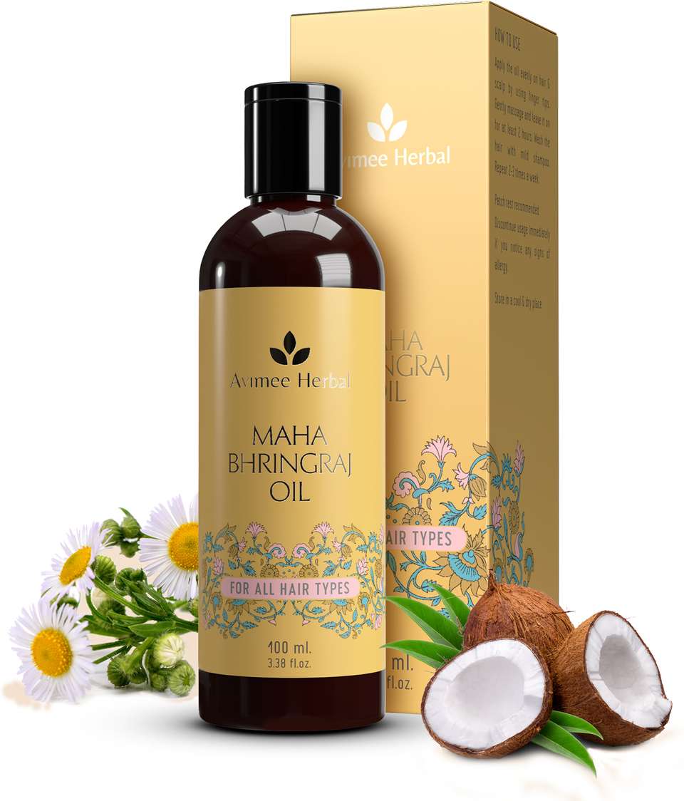 Avimee Herbal Mahabhringraj Oil for Hair Growth (Pack of 2), 100 ml ...