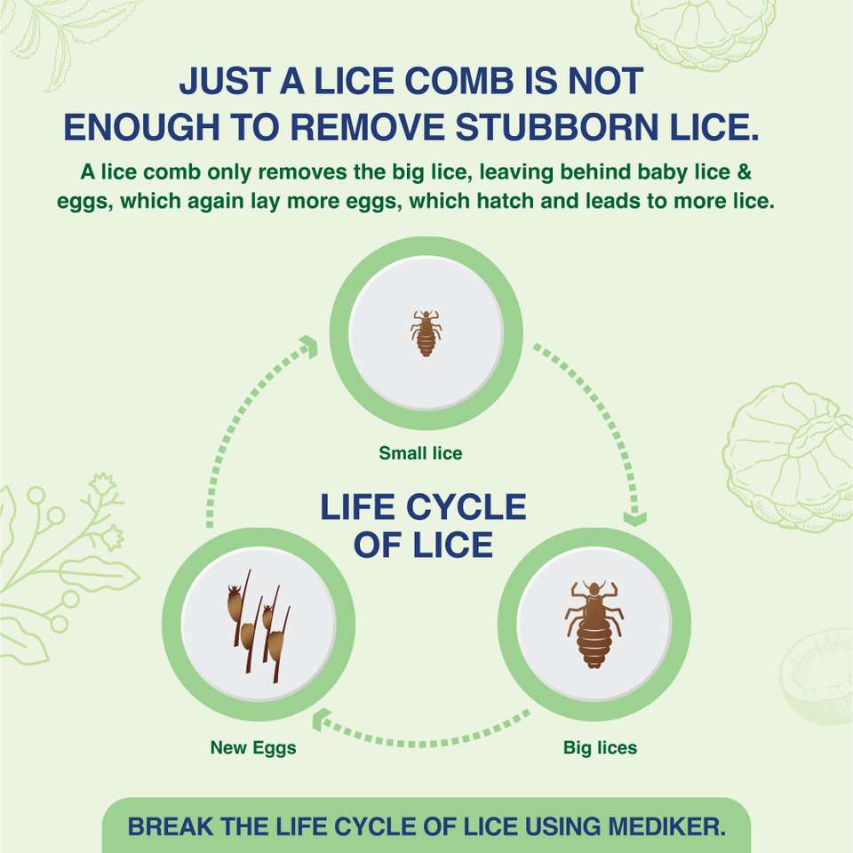 MEDIKER Anti lice Treatment Shampoo + Comb, Effective painless way of ...
