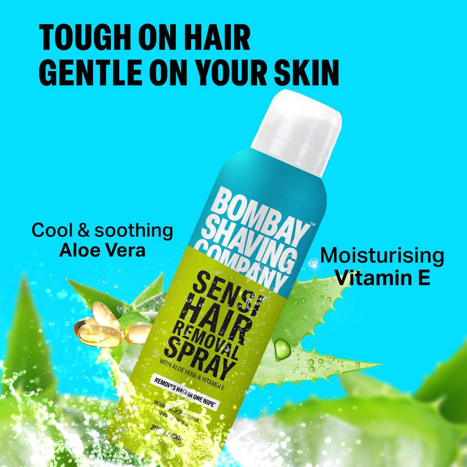 BOMBAY SHAVING COMPANY Hair Removal Spray | Painless Body Hair Removal ...