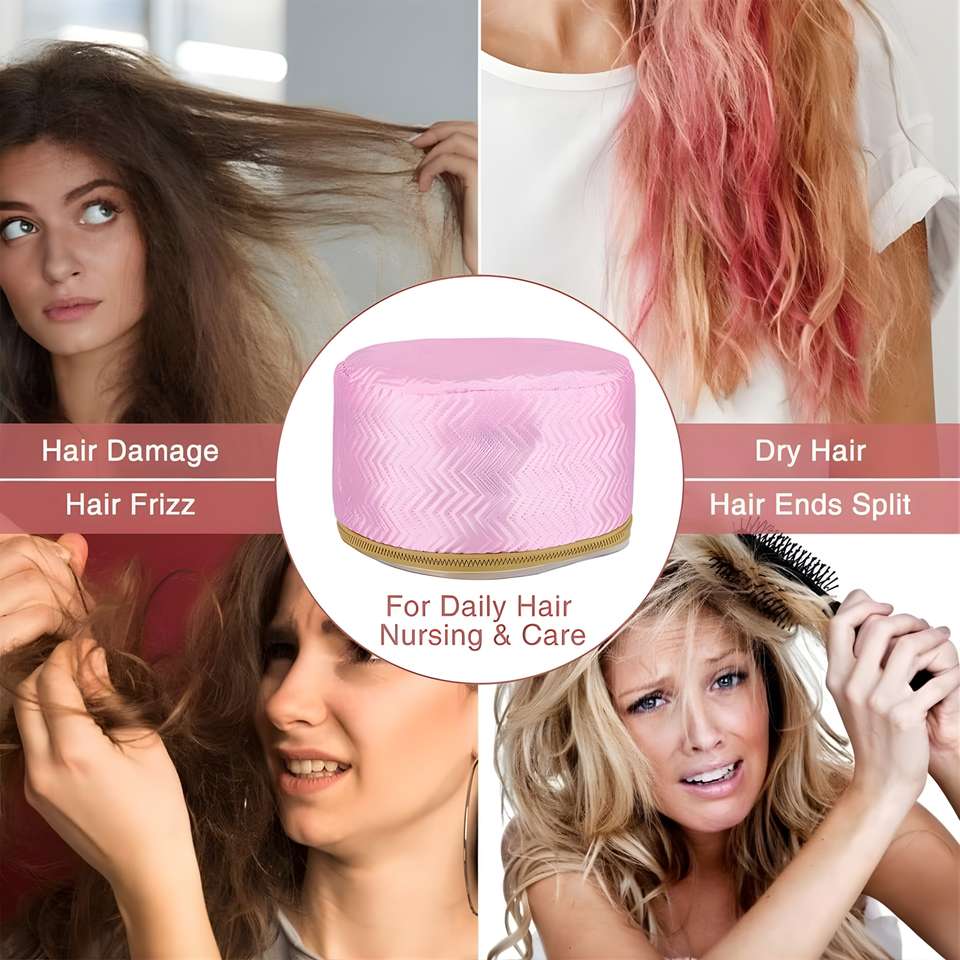 ALCANTARA Hair Steamer Spa Cap – Home & Salon Thermal Steam Hair Spa ...