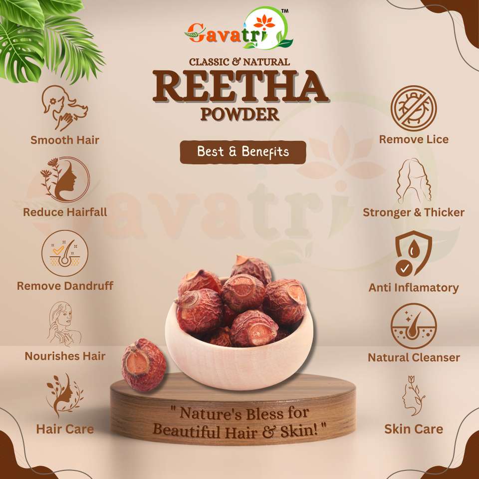 Gavatri Classic And Natural Reetha Powder For Hair Care - Price in ...