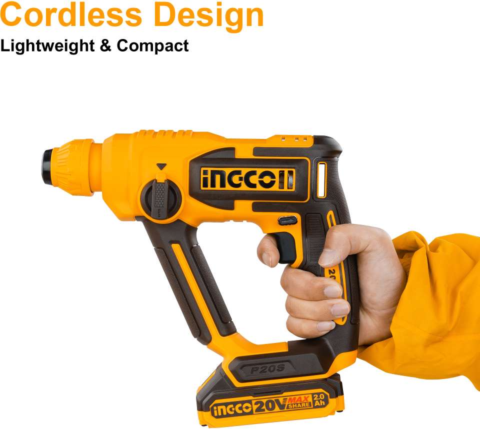 INGCO CRHLI201681 Hammer Drilling Machine with a Battery and Charger ...