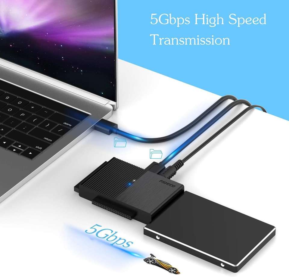 Fideco USB 3.0 to SATA or IDE Adapter, Hard Drive Adapter Cable ...