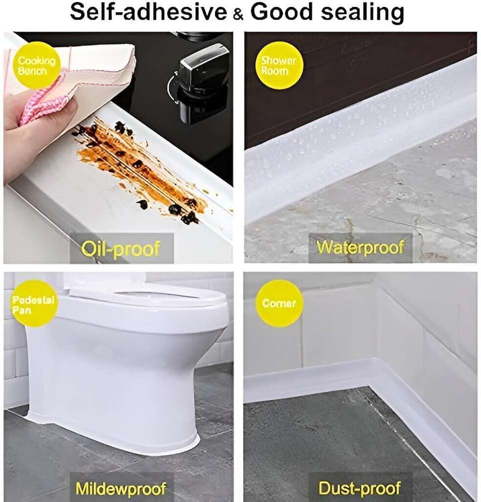 Flipkart.com | Hysyw Kitchen Sink Platform Sticker Bathroom Corner Tape ...