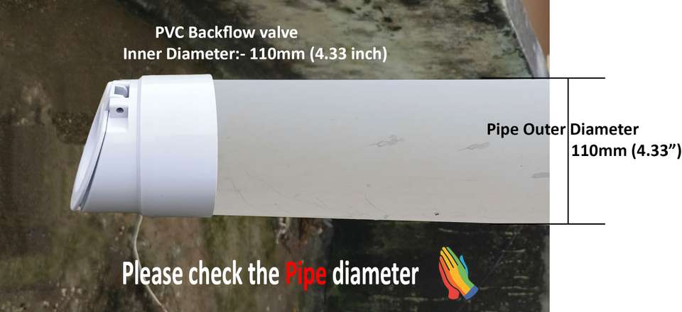 ESEKSAFAR 3pc 110mm Drain cap PVC Backflow Valve Pvc Pipe Flap Gate ...
