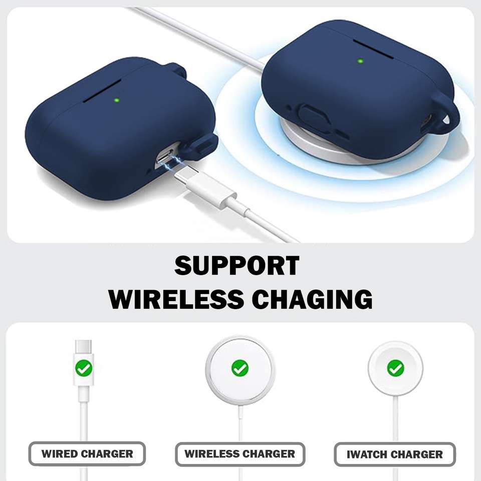 KANSOL Silicone Velcro Earbuds Case For Apple AirPod Pro 3 2025 ...