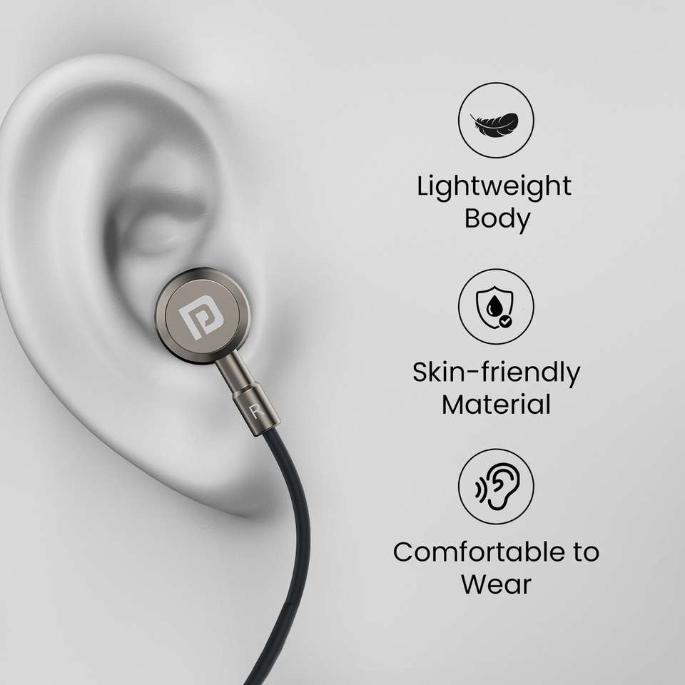 Portronics Tune C Type C Earphone with mic, In-Line Controls, 1.2M ...