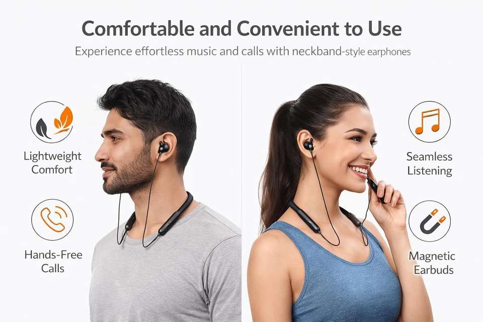 Palnek boA Wireless Z2 Bluetooth Neckband Headphones Bass Boost ...