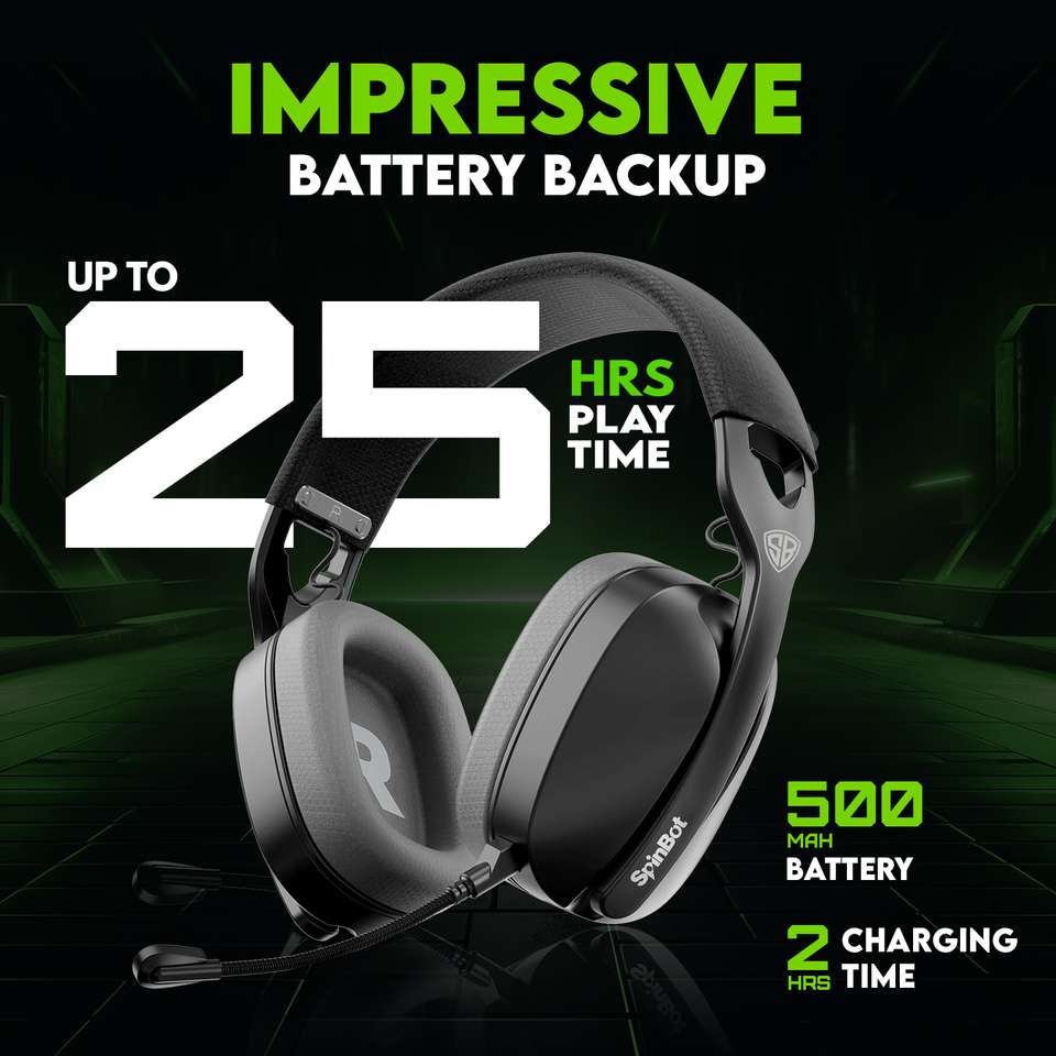 SpinBot Ranger HX500 Tri-Mode Wireless Gaming Headphones | 28ms Low ...