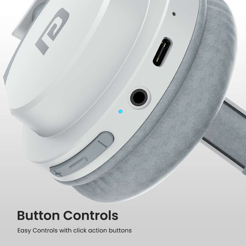 Portronics Muffs M2 Bluetooth Headphones Over Ear,40 Hrs Playtime,40mm ...