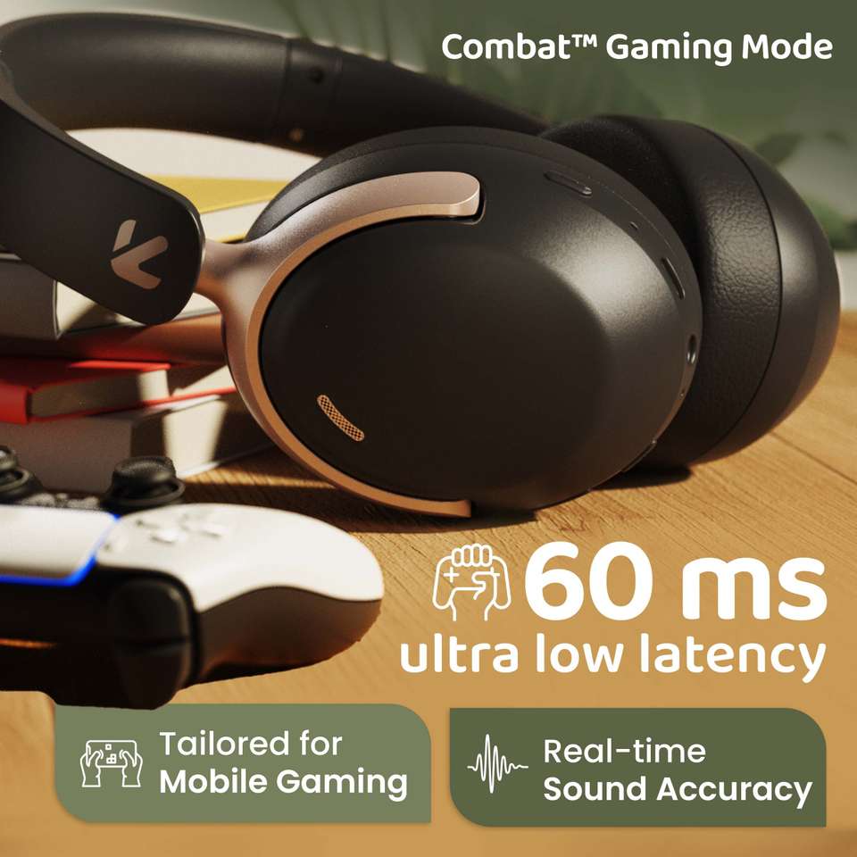 GOBOULT Soniq 70Hrs Battery, 40mm Drivers, ENC Mic, Foldable Design ...