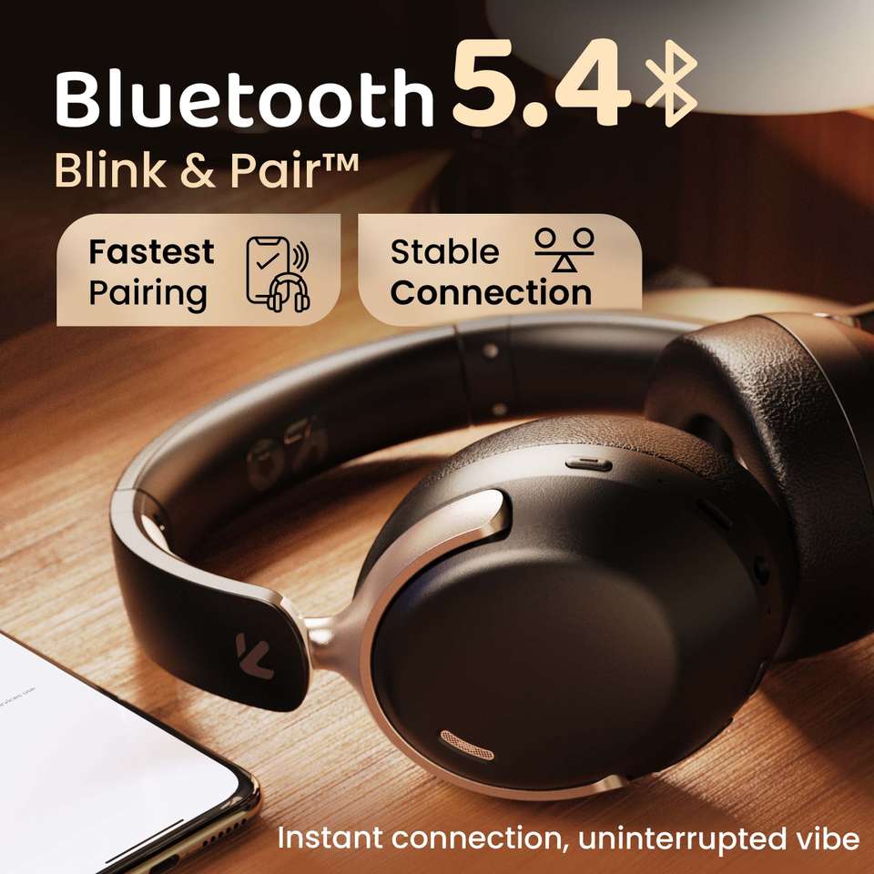 GOBOULT Soniq 70Hrs Battery, 40mm Drivers, ENC Mic, Foldable Design ...