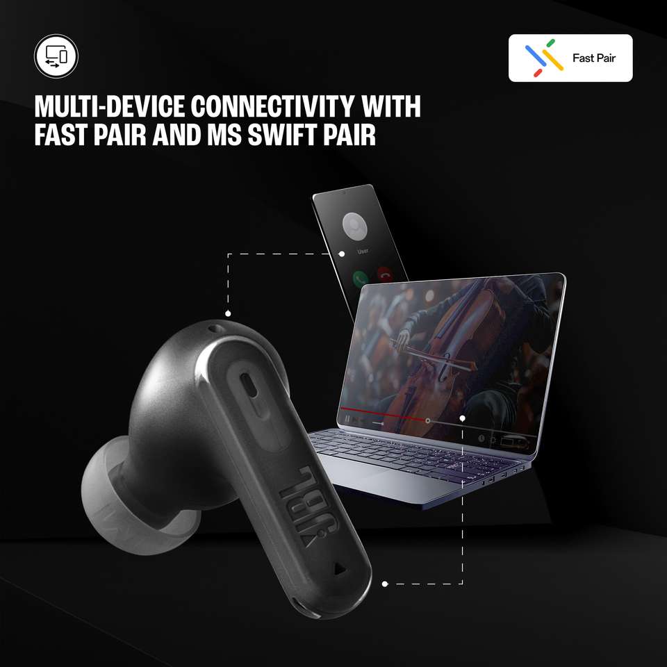 JBL Tune Beam 2 TWS, ANC Earbuds, 48Hr Playtime,6 Mics,Dual Connect ...