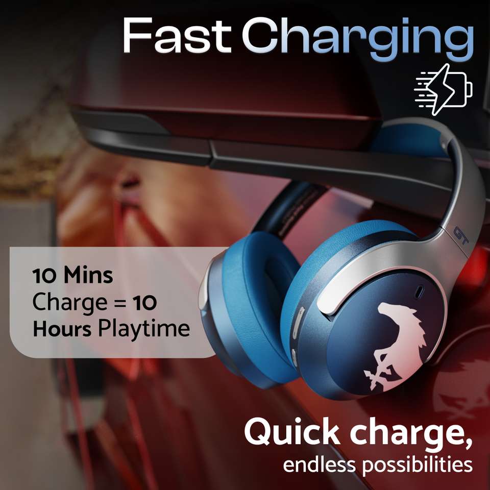GOBOULT Mustang Q 70Hrs Battery, ENC Mic, 40mm Drivers, 4EQ Modes, 5.4v ...