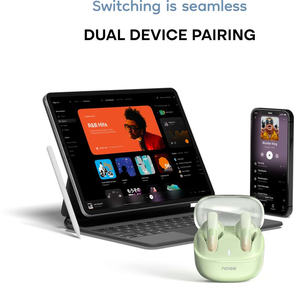 Noise Air Clips 2 with Dual Device Pairing, 40 Hrs Playtime, IPX5 Water ...
