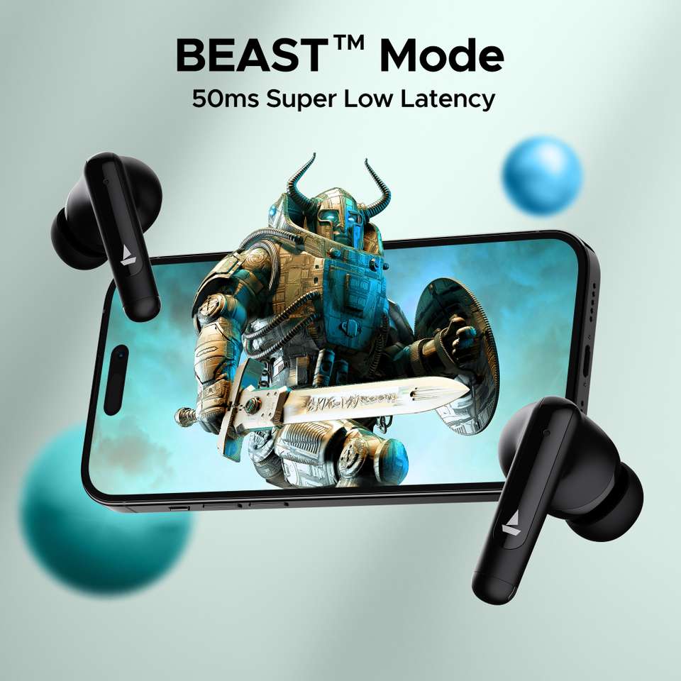 boAt Airdopes 161 ANC w/ Active Noise Cancellation(32dB),50HRS Playback ...