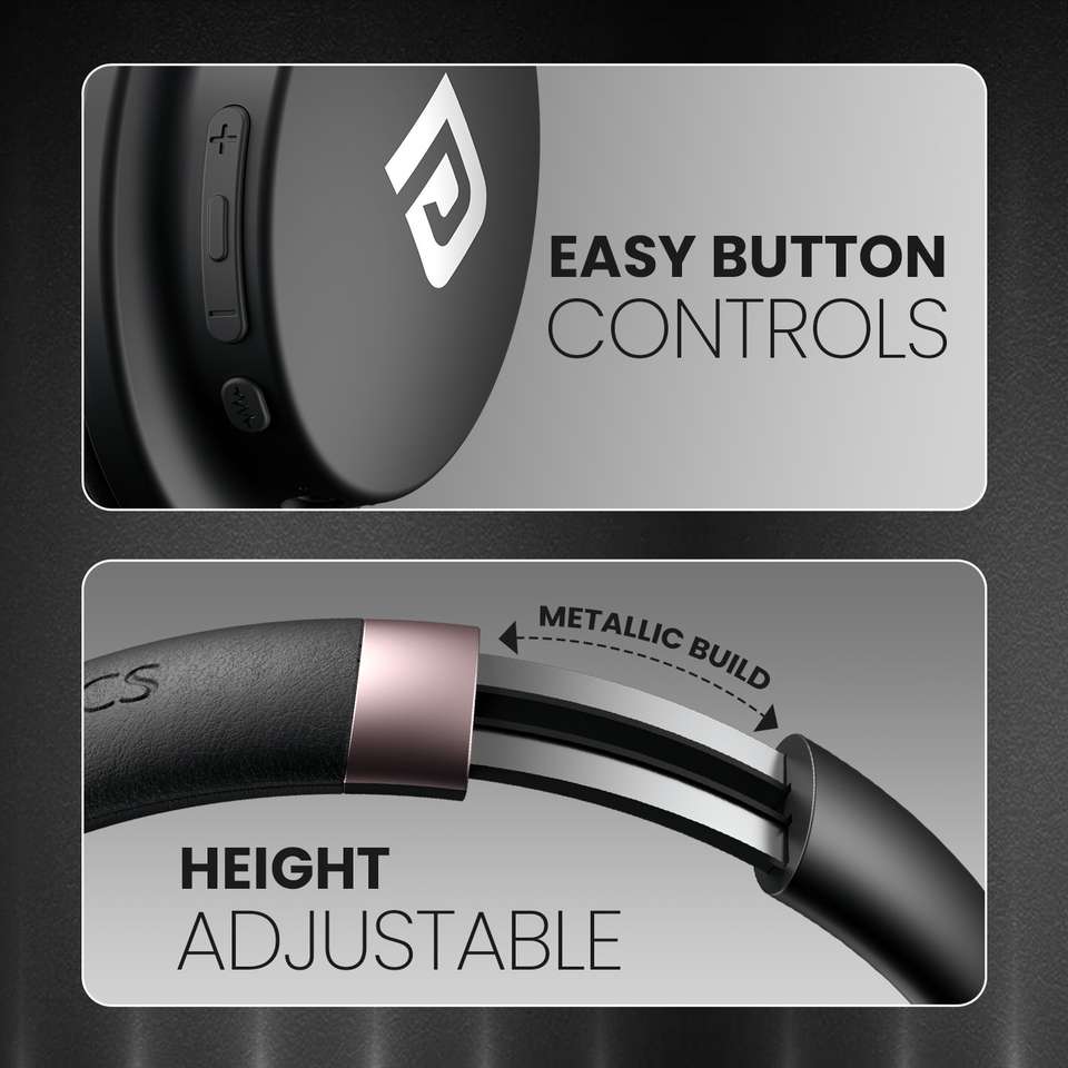 Portronics Muffs M3 Over Ear Headphones with ANC Enabled,40 Hours ...